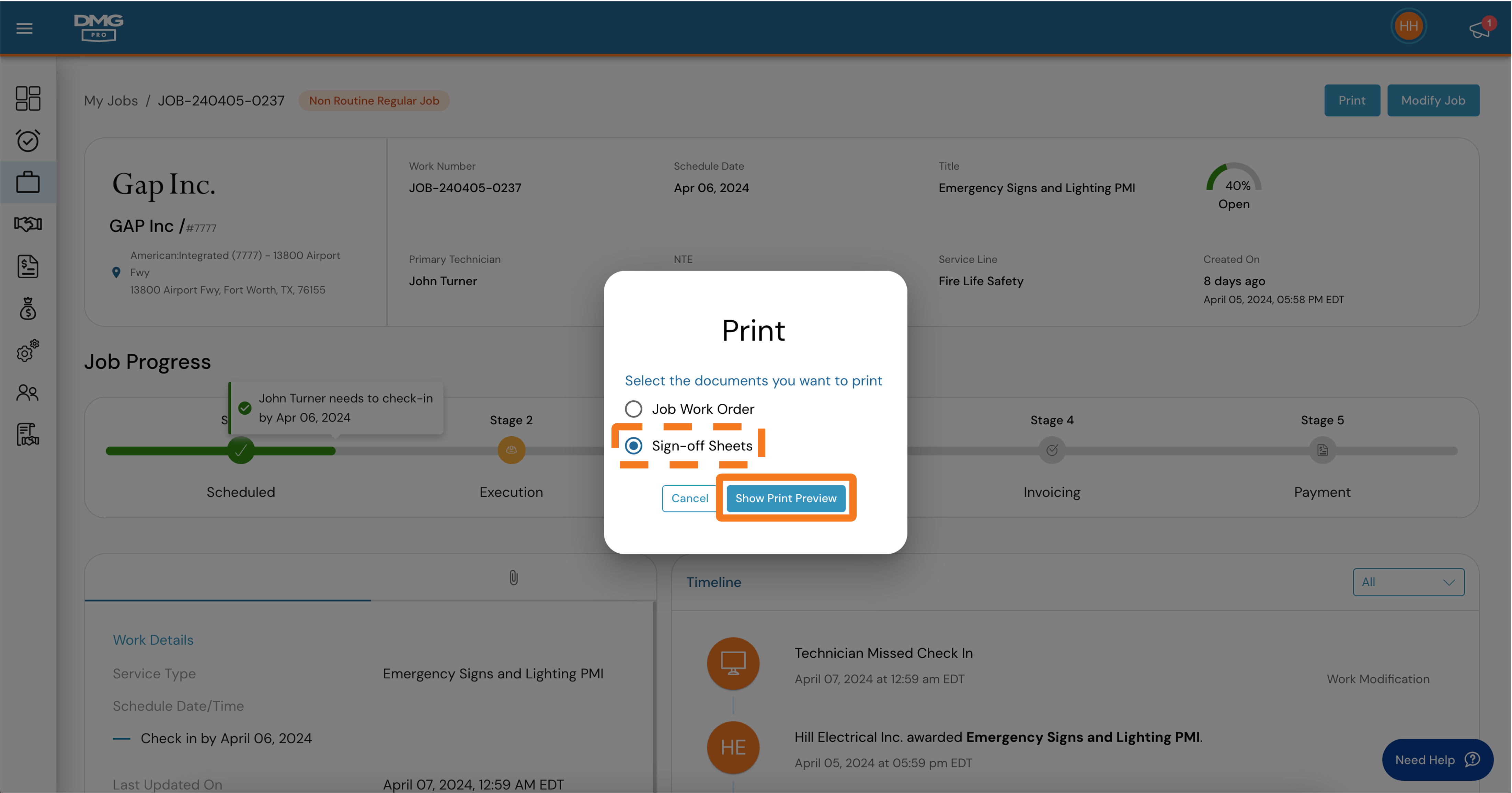 How to Print Sign-Off Sheets – DMG External