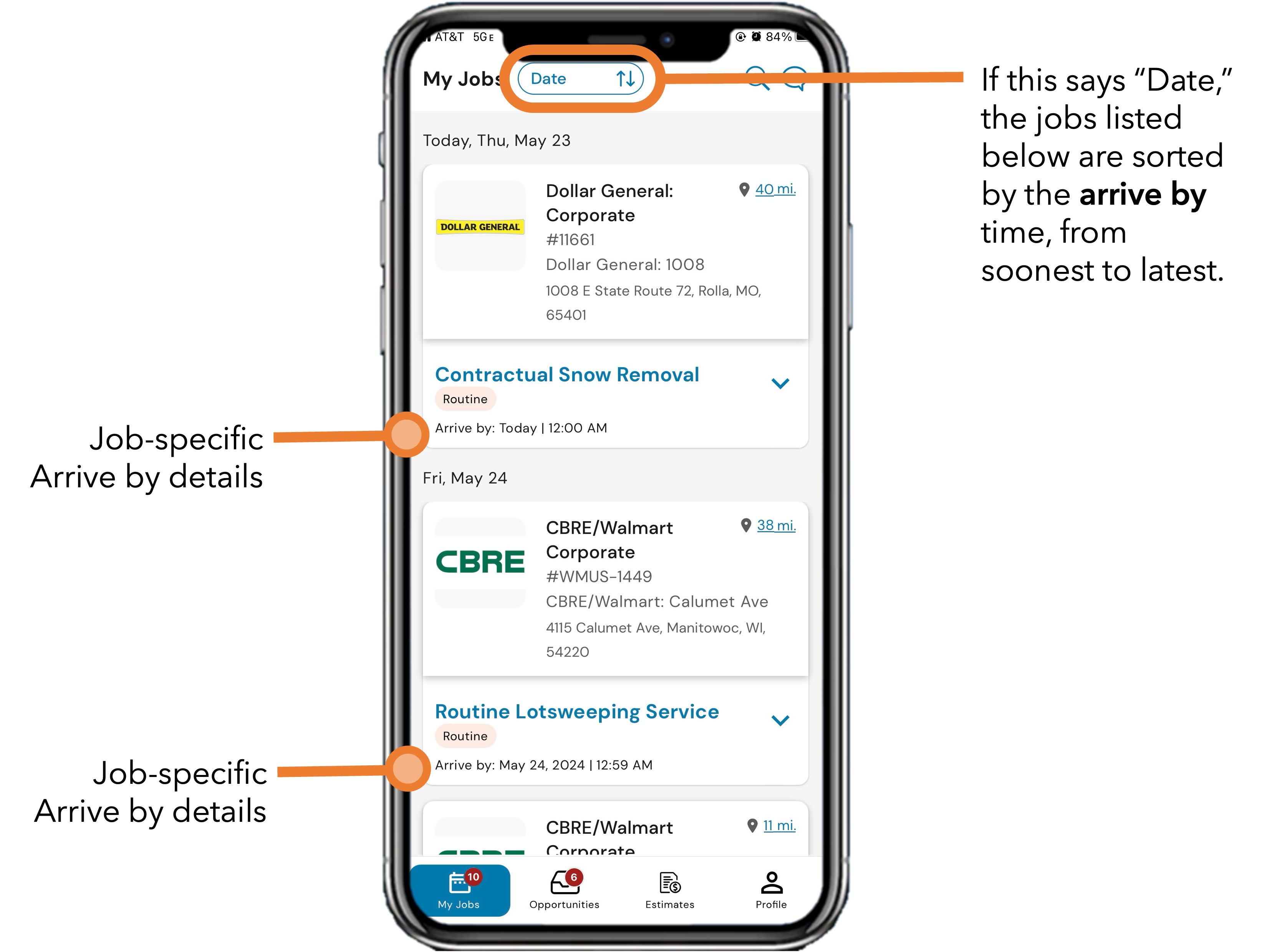 How to Sort Your Jobs by Date/Distance – DMG External